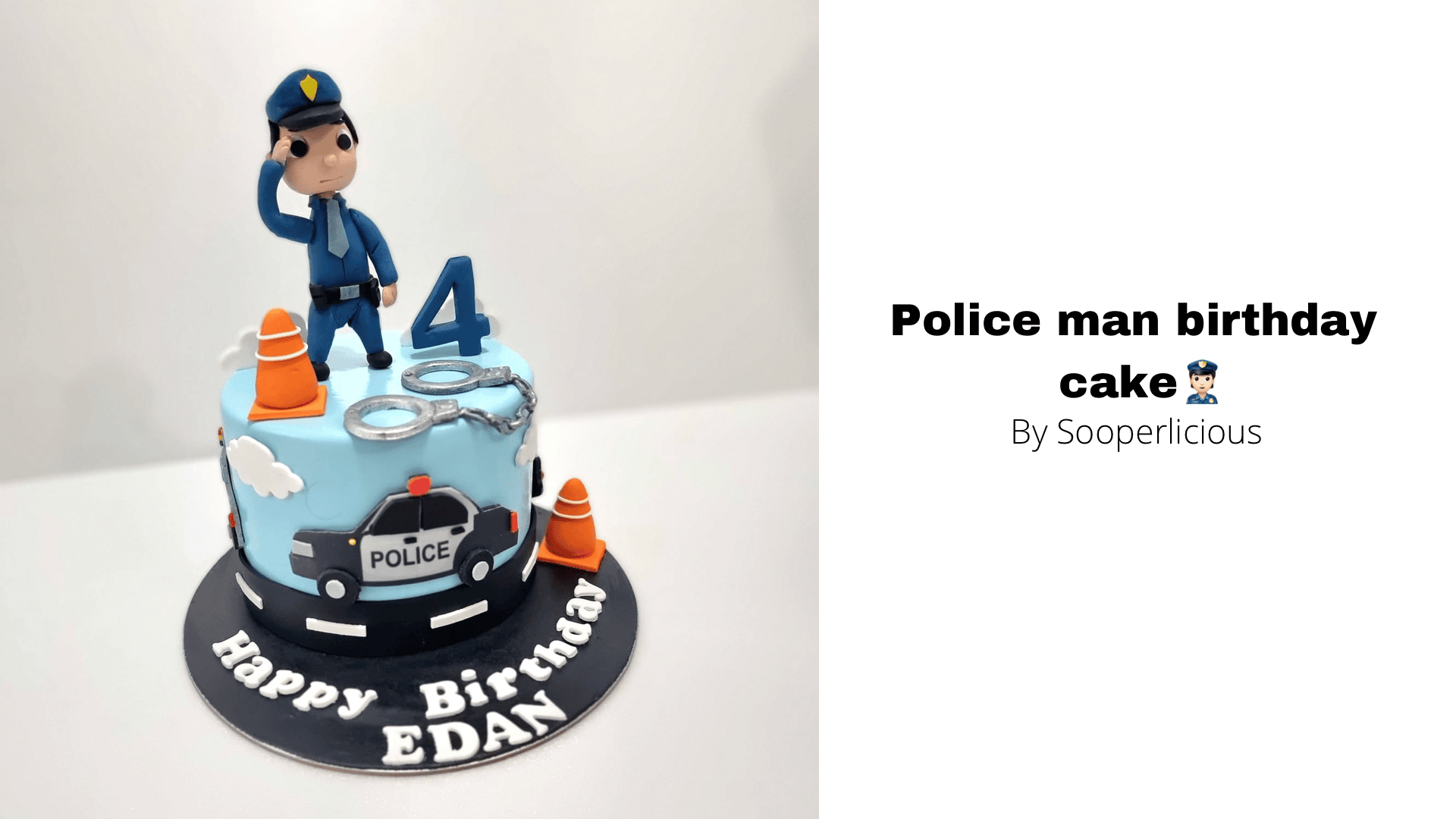 Police birthday cake 👮🏻 by Sooperlicious! - Sooperlicious Cakes