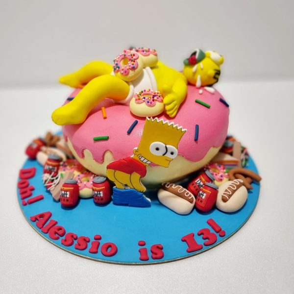 Simpson’s theme birthday cake by Sooperlicious! - Sooperlicious Cakes